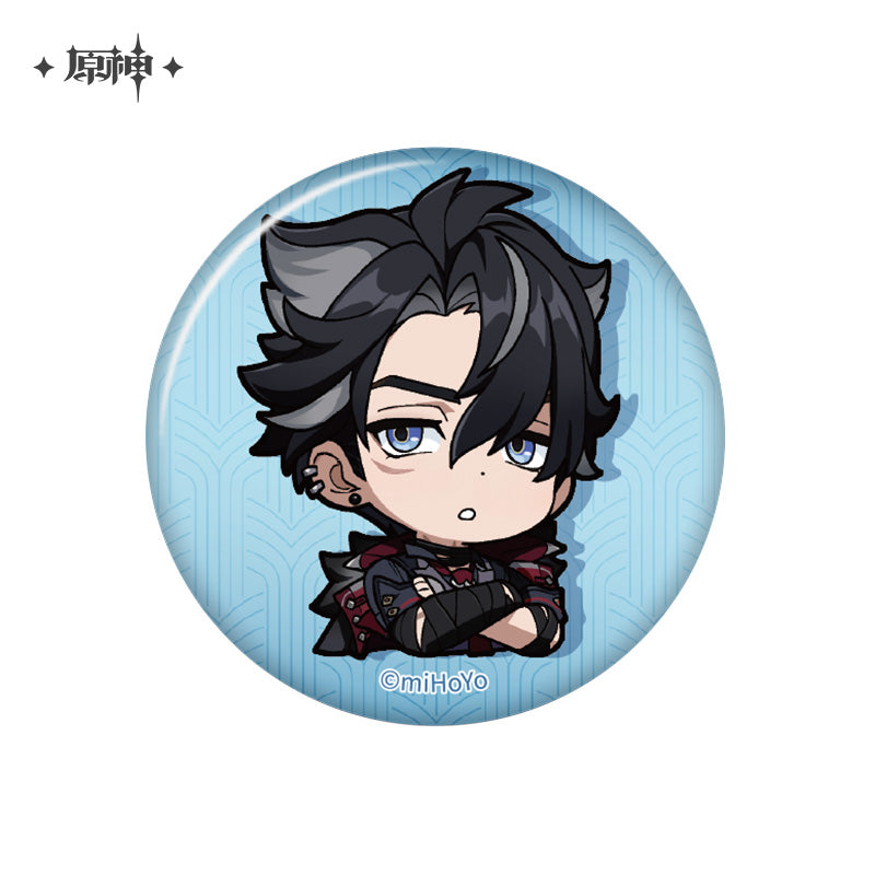 原神 Genshin Impact Chibi Stickers Pearl Tin Badge Wriothesley